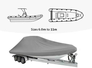 Rib Boat Full Storage Cover for Ribs Fitted with T-Top